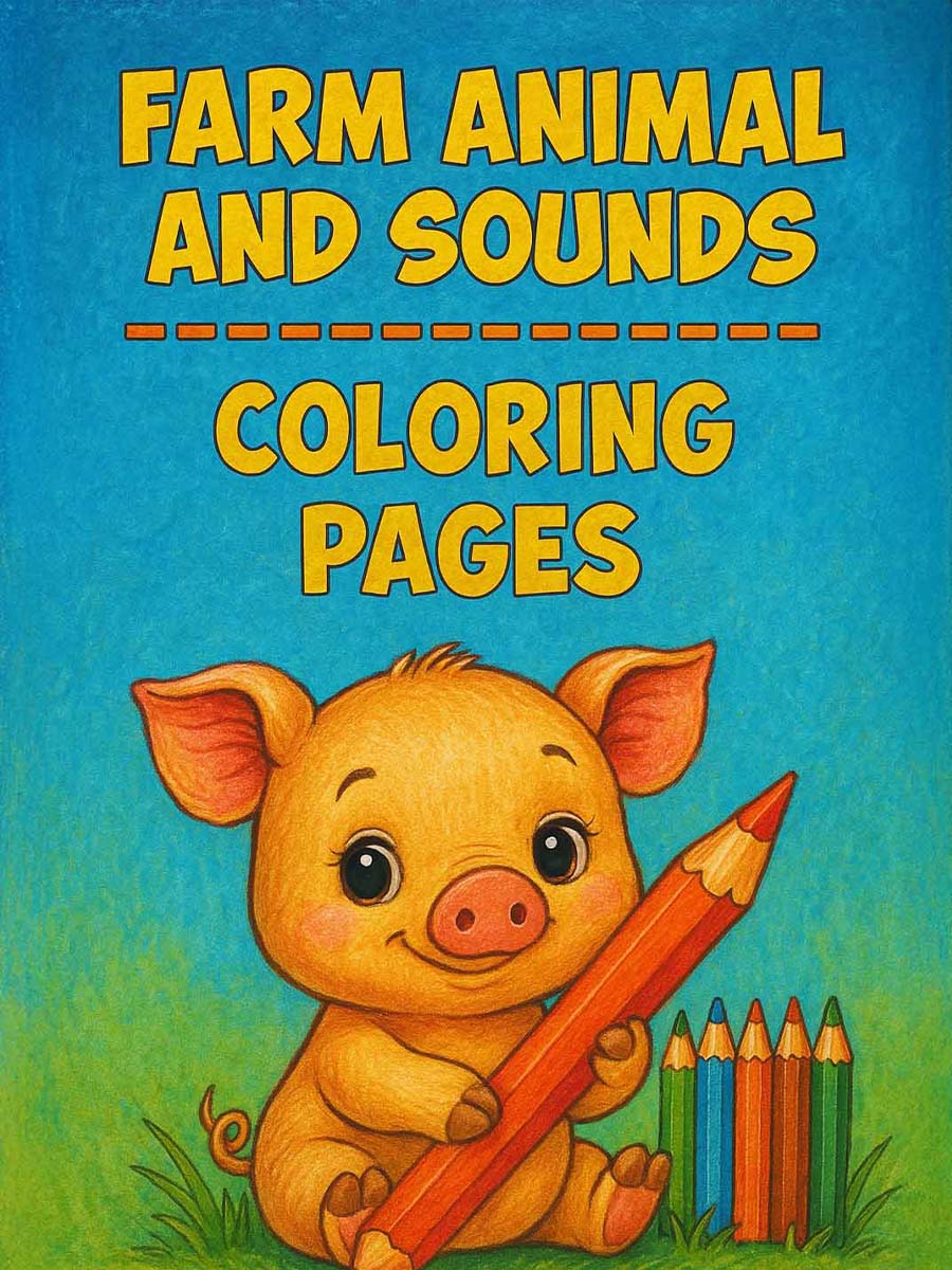 Farm Animal and Sounds Coloring Pages - Enchanted Coloring Pages