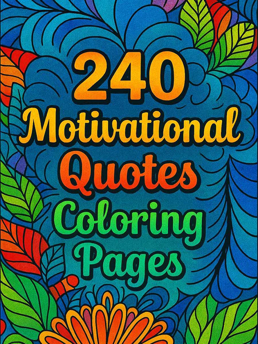 240 Motivational Quotes – Coloring Pages - Enchanted Coloring Pages