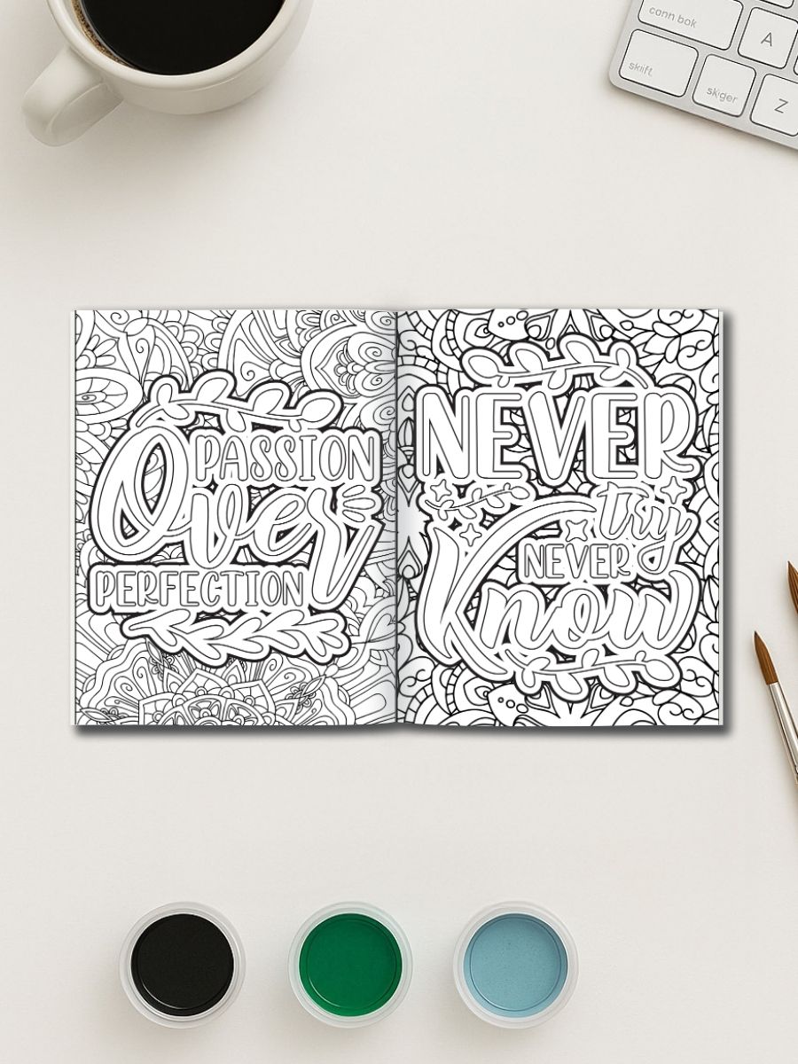Motivational Magic – 1325 Quote Coloring Page Mega Bundle - Enchanted ...