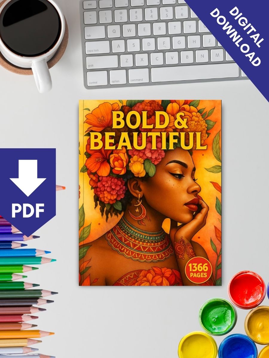 Bold & Beautiful – 1366 Black Women Coloring Page Mega Bundle ...