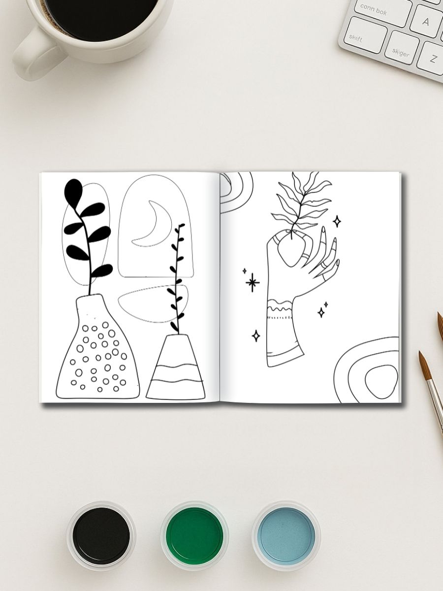 Boho Minimal – 110 Clean & Stylish Coloring Pages - Enchanted Coloring ...