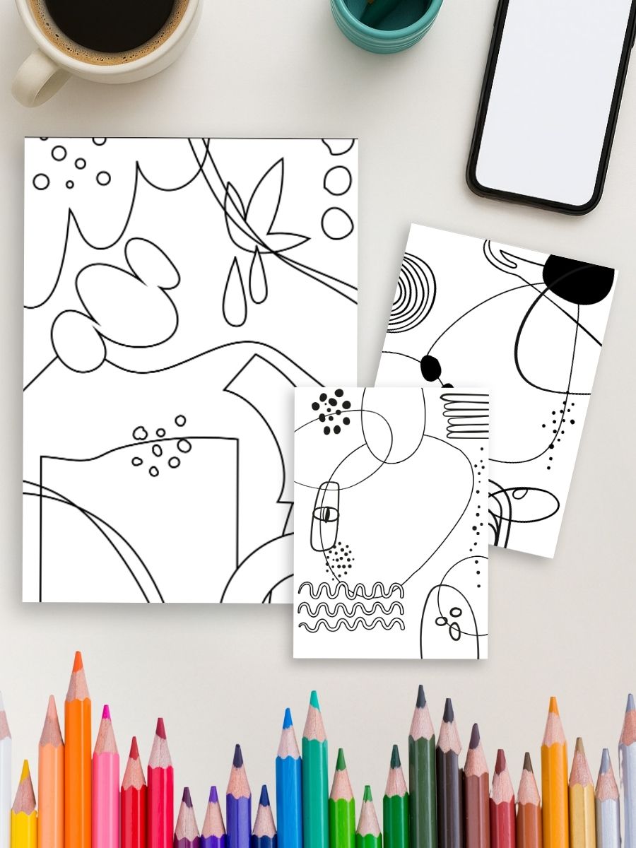 Boho Minimal – 110 Clean & Stylish Coloring Pages - Enchanted Coloring ...