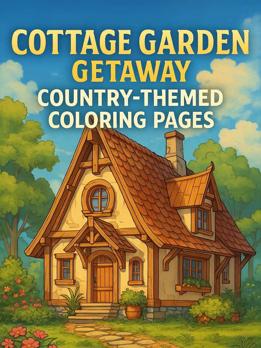 Cottage Garden Getaway – 340 Country-Themed Pages | Enchanted Coloring ...