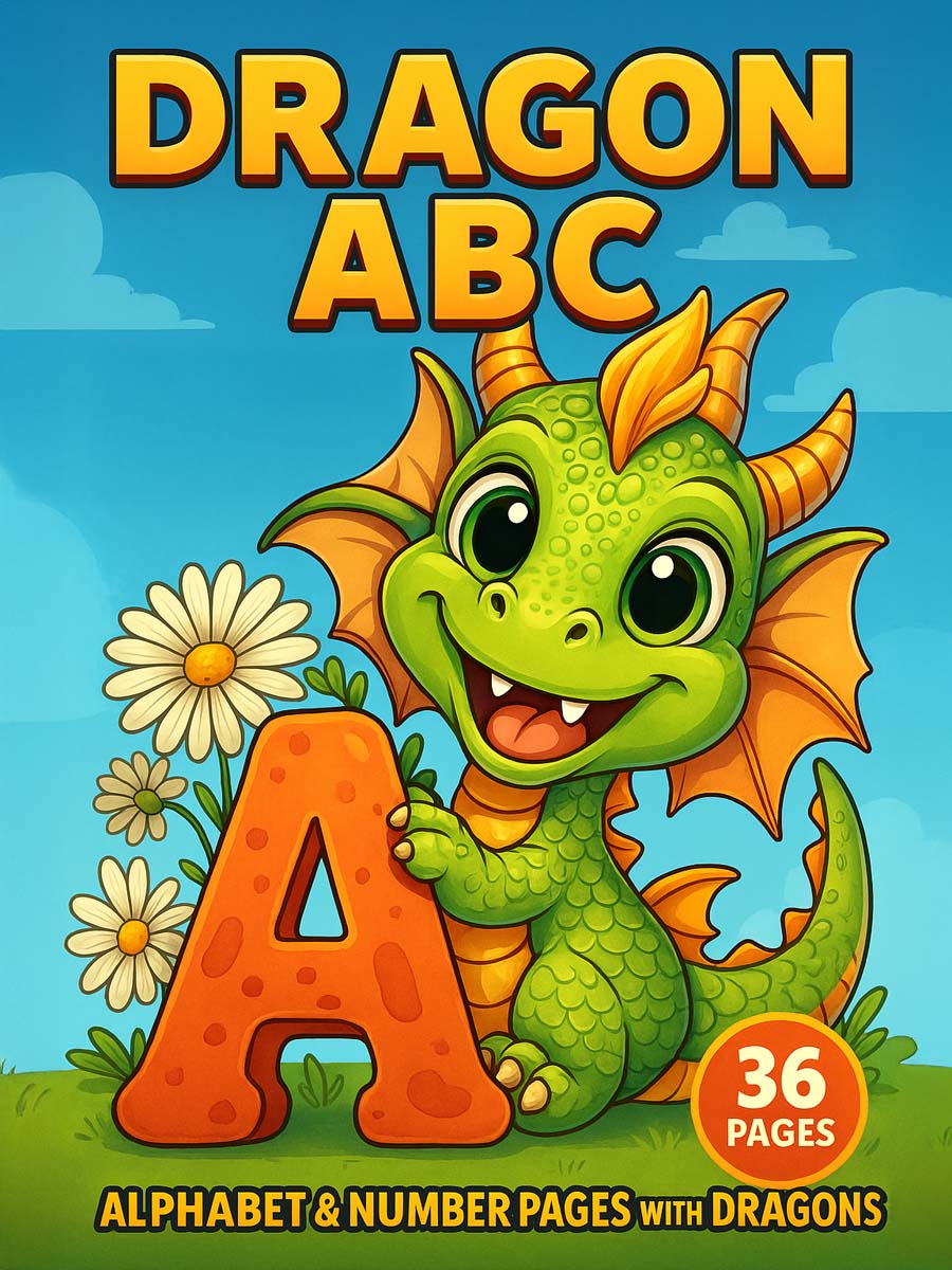 Dragon ABC – 36 Alphabet & Number Pages with Dragons | Enchanted ...