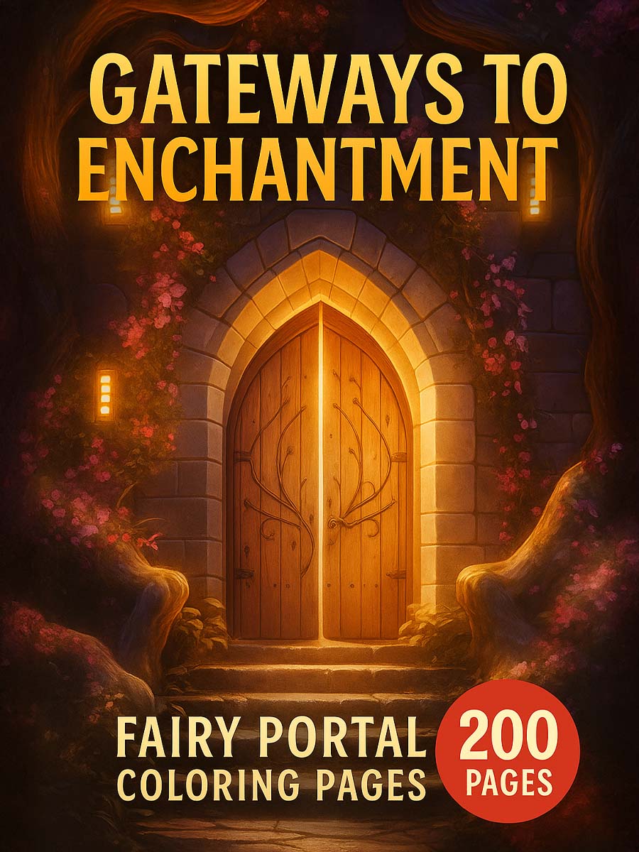 Gateways to Enchantment – 200 Fairy Portal Coloring Pages - Enchanted ...