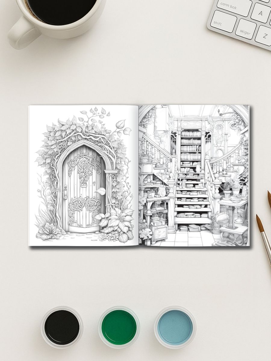 Gateways to Enchantment – 200 Fairy Portal Coloring Pages | Enchanted ...