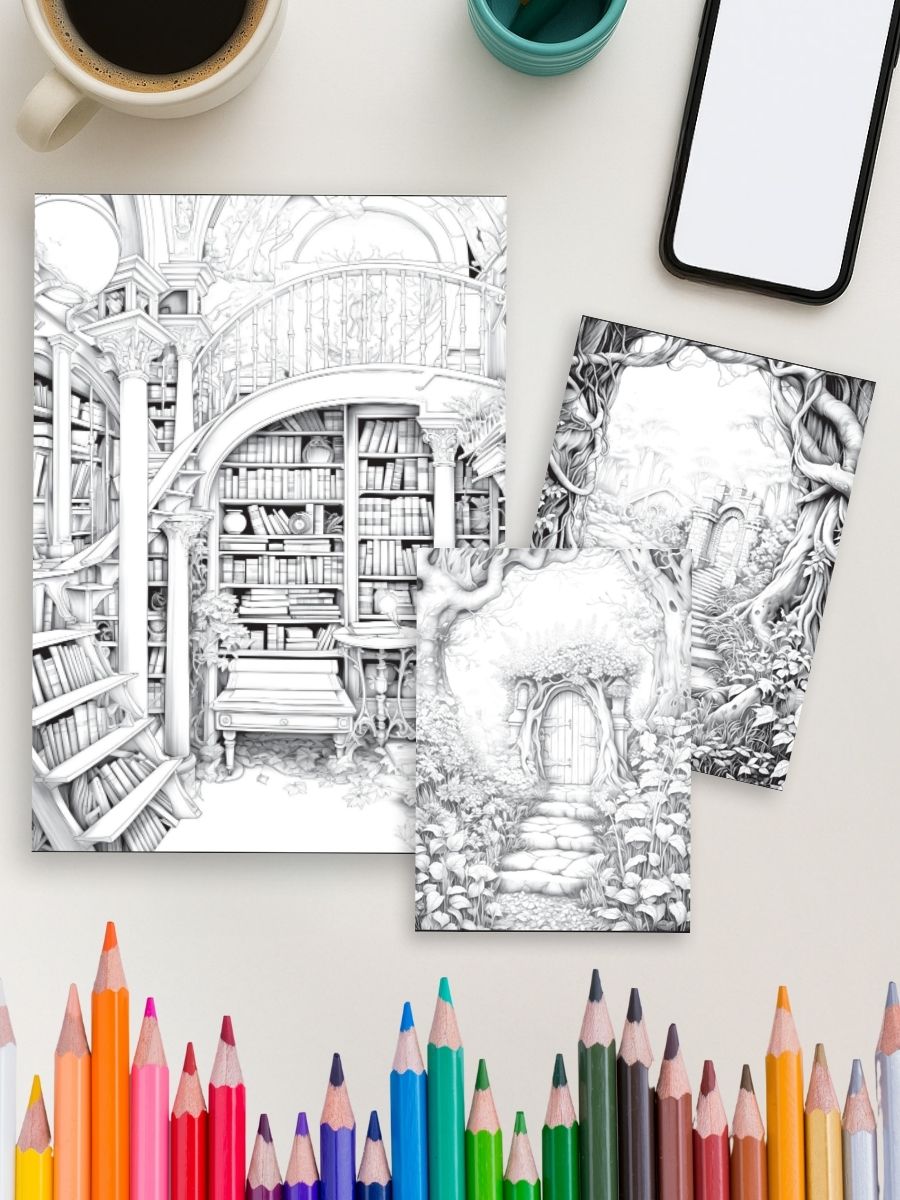 Gateways to Enchantment – 200 Fairy Portal Coloring Pages | Enchanted ...