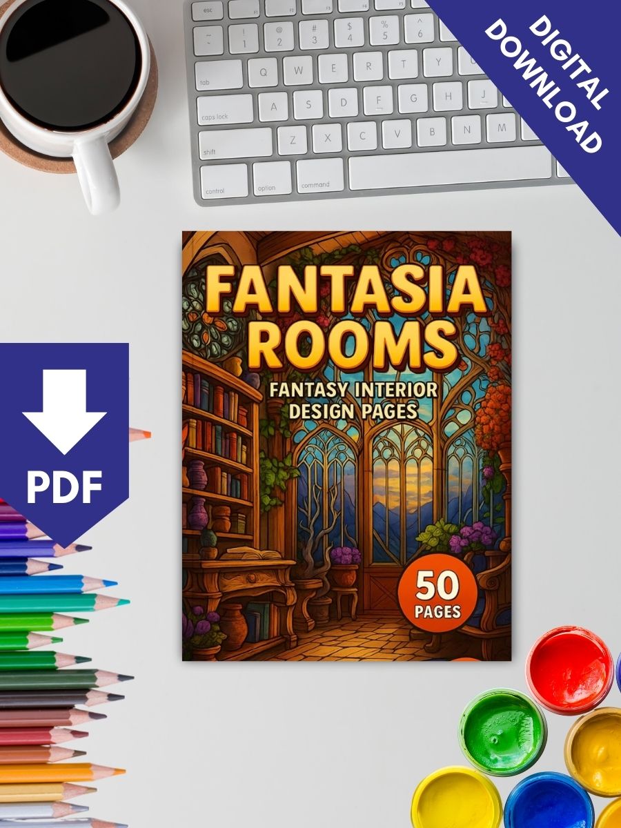 Fantasia Rooms – 50 Fantasy Interior Design Pages - Enchanted Coloring ...